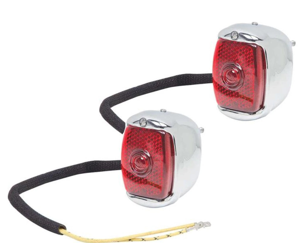 Pair 40-53 Chevy/GMC Truck Chrome LH/RH Turn Signal Tail Light Light A ...