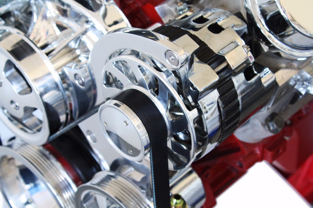 LS Serpentine Front Pulley Drive Kit Polished/Chrome Bracket ...