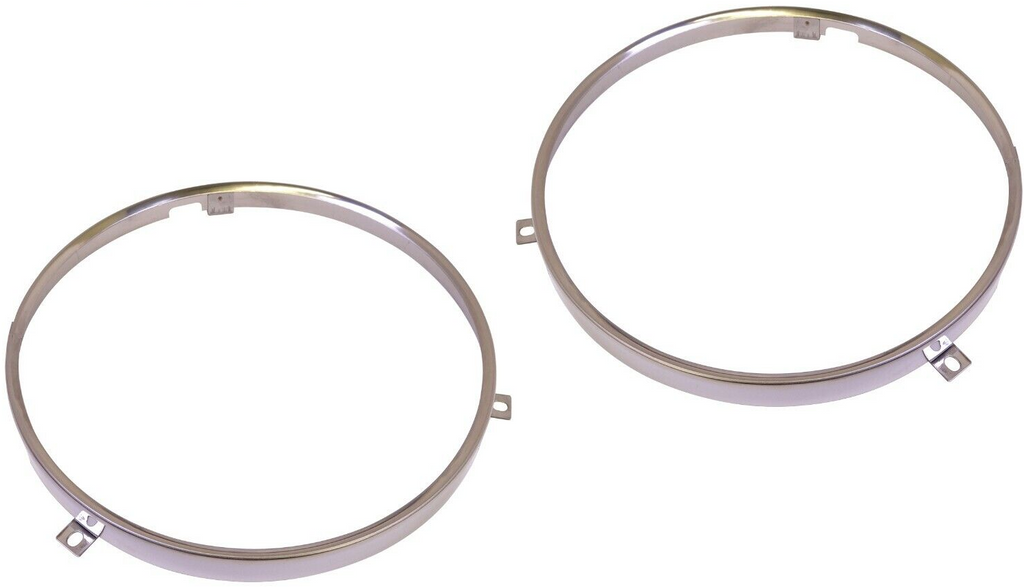 (2) 73-80 Chevy/GMC Truck/Car with Round Headlights Stainless Retainin ...