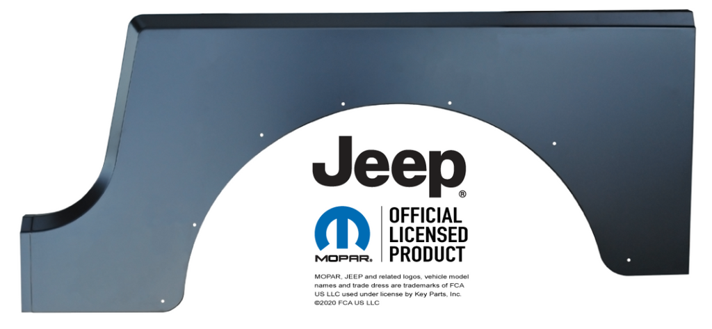 81-95 Jeep CJ-7 & Wrangler YJ LH & RH Side Full Rear Quarter Panels ...