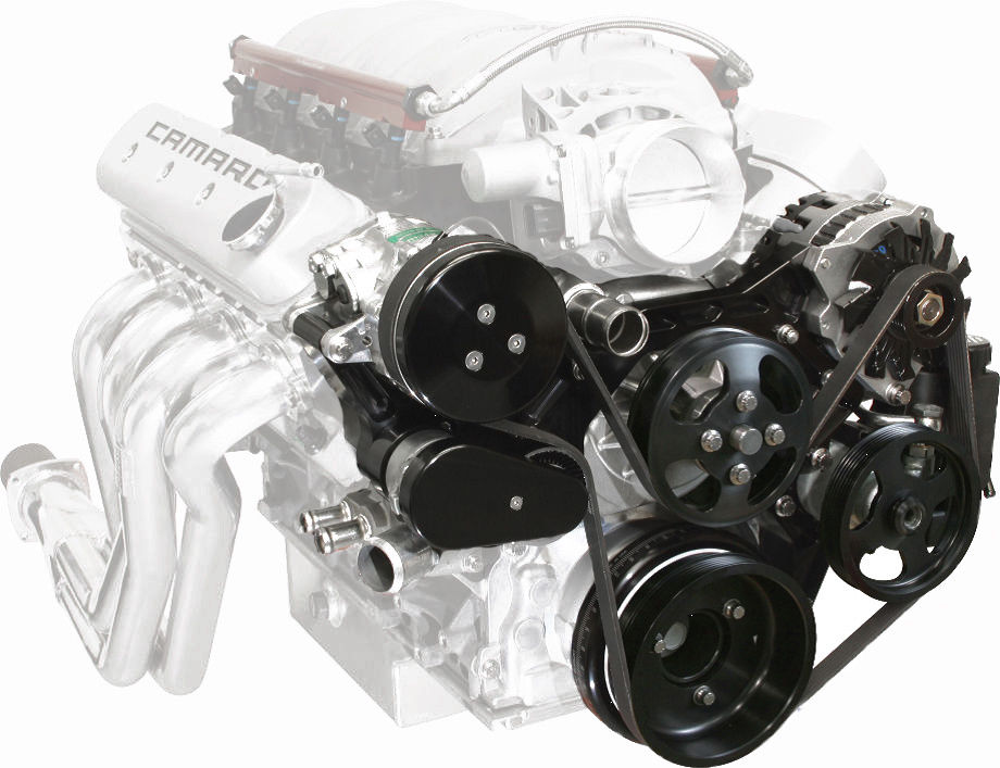 Vintage Air Chevy LS Front Runner Serpentine Drive System Black & Powe ...