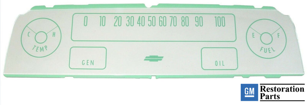 64-66 Chevy C10 Truck Dash Instrument Bezel Gauge Lens without Lower G ...