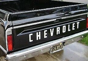 67-72 Chevy C10 Truck Rear Tailgate Fleetside Center Handle Trim Moldi ...