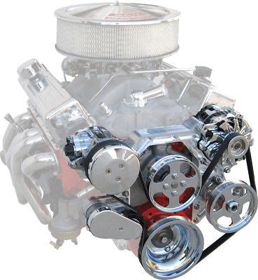 Vintage Air SBC Front Runner Serpentine Pulley Drive Polished/Chrome w ...