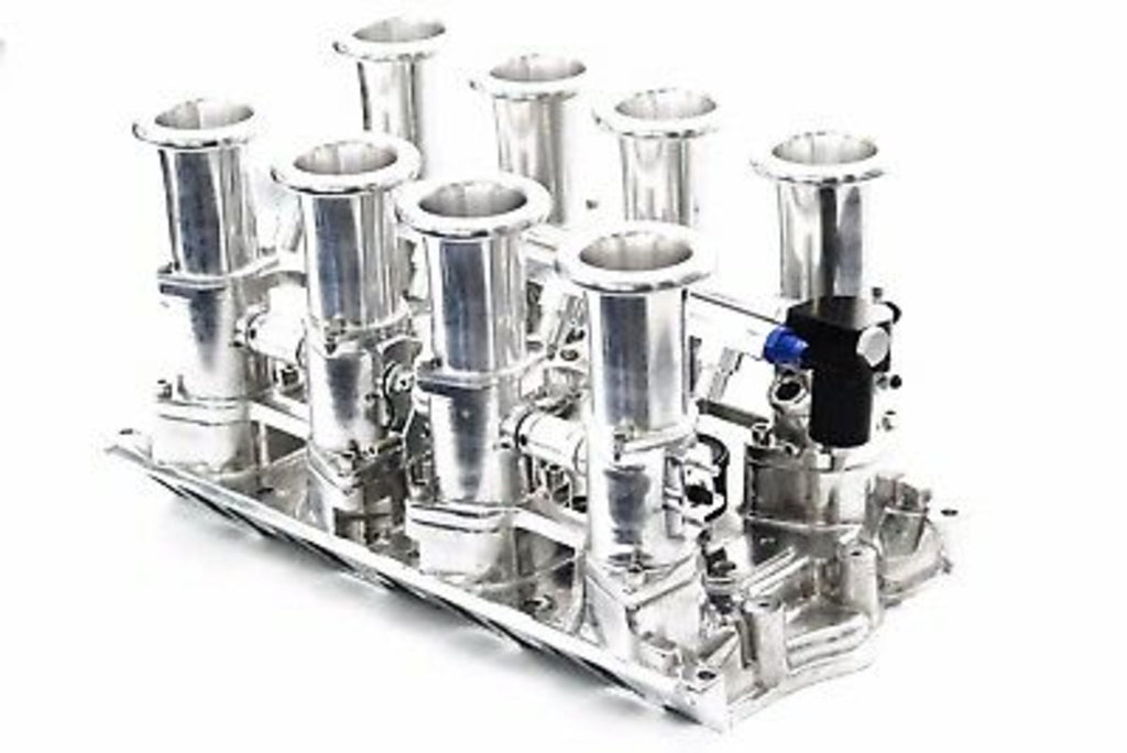 SBF 351W Polished Aluminum EFI Fuel Injection Hilborn Style Down Draft ...