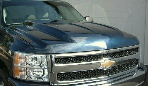 07-13 Chevy Silverado 1500/2500/3500 Steel Cowl Induction Hood ...